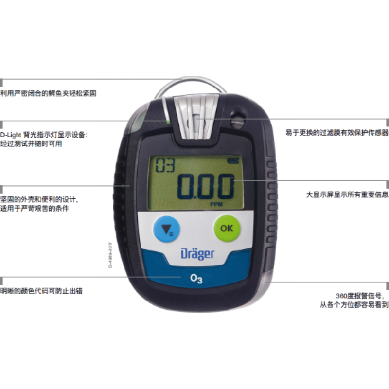 德尔格PAC8000 NH3单一气体检测仪 量程 0-300ppm-新明辉商城