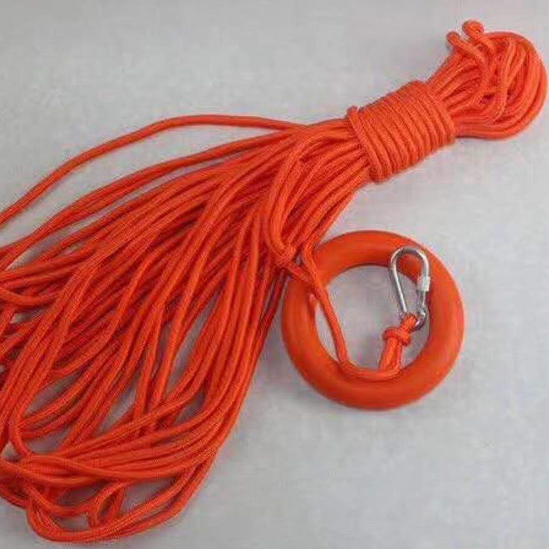 水上救生绳水域救援安全绳直径8mm带手环和钩30米-新明辉商城