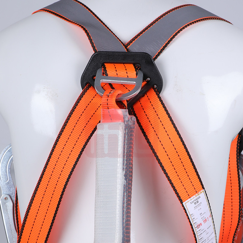 SAFEMAN君御 FP-D6带反光条双挂点集成式安全带3股绳带缓冲包（套装）-新明辉商城