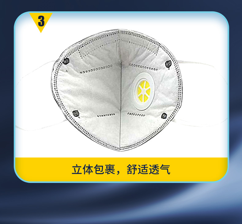 冠桦M-8860SV折叠活性炭带阀口罩-新明辉商城